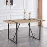 17 Stories Rustic Industrial Rectangular Dining Table Wood Dining Table For 4-6 Person, With 1.5 ...